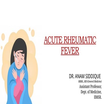 ACUTE RHEUMATIC FEVER- clinical features | PPTX