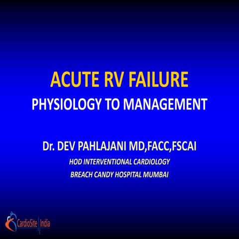 Acute rv failure physiology to management | PPT