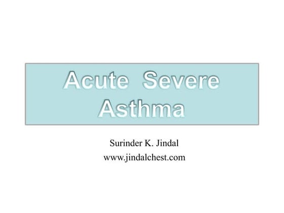 Management of Acute Asthma - Approach for Medical Students | PPT