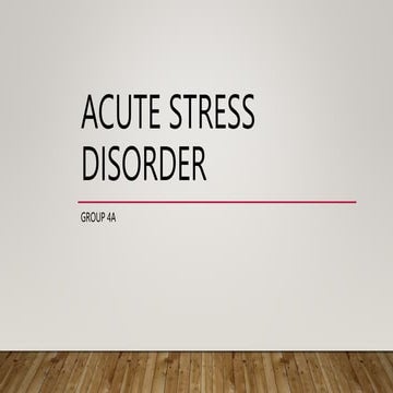 ACUTE STRESS DISORDER. .pptx