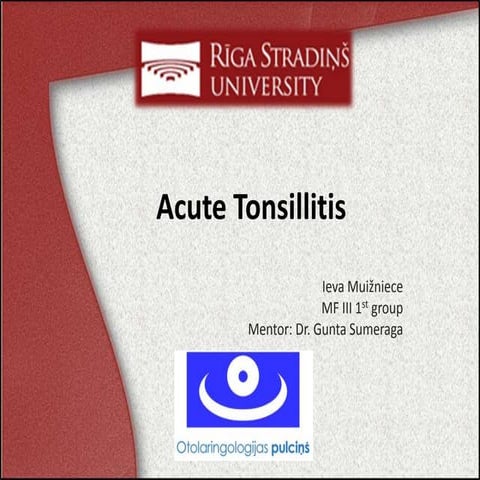Acute tonsillitis | PPTX