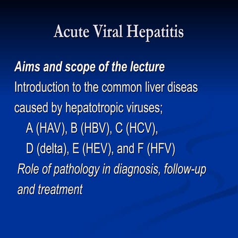 Acute Viral Hepatitis, pathological features | PPT