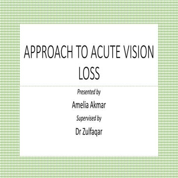 acute vision loss cme with case presentation 15022024 | PDF