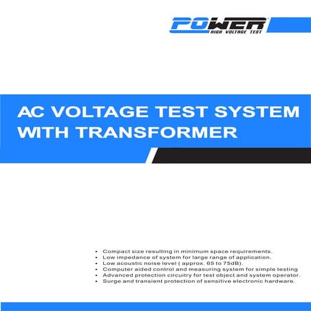 AC voltage test system with transformer | PDF | Physics | Science