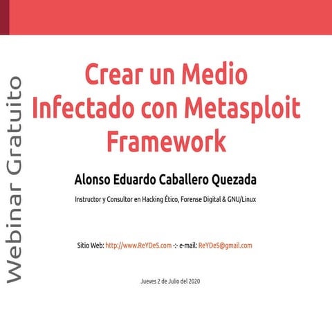 Webinar Gratuito: Metasploit Framework | PDF
