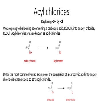 Acyl chlorides.pptx organic chemistry AS-Level | PPTX