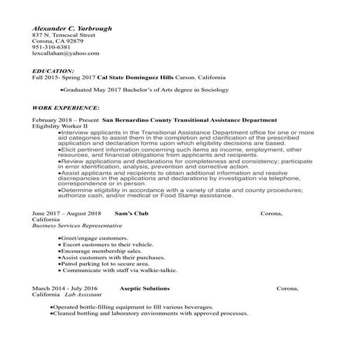 Cassie Resume 2015 | DOCX