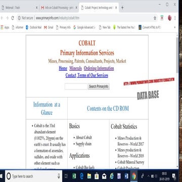 Cobalt data base | PPT
