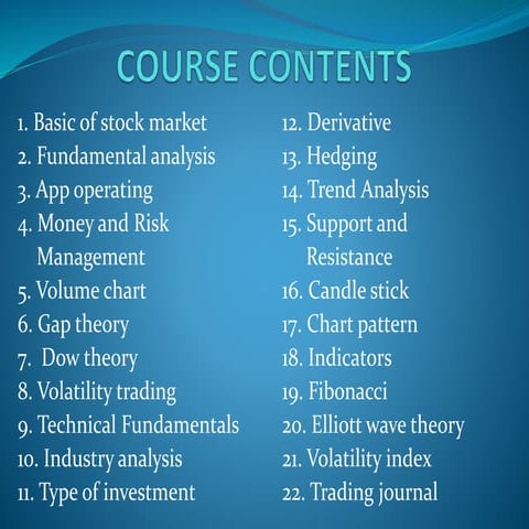 Share Market Classes | Course | Pune - Arthvidya | PDF