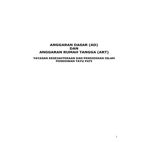 Contoh program kerja yayasan | DOCX