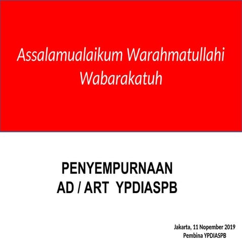 AD-ART Yaayasan pembina dakwah islam asys | PPT