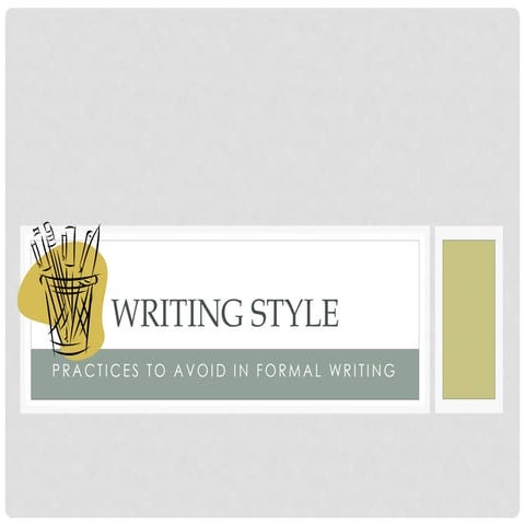 Writing Style | PPTX