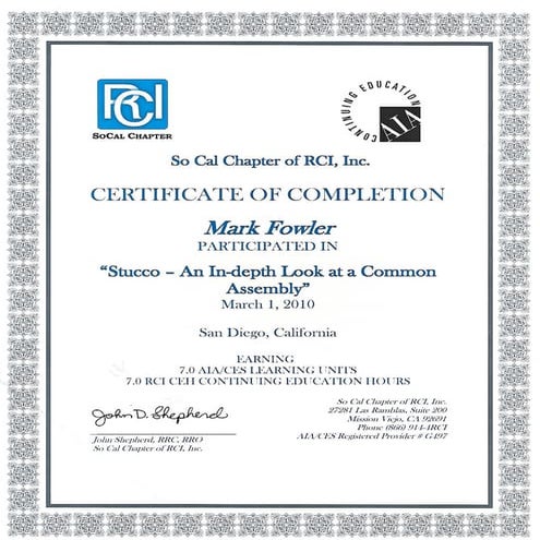 RCI Certificate | PDF