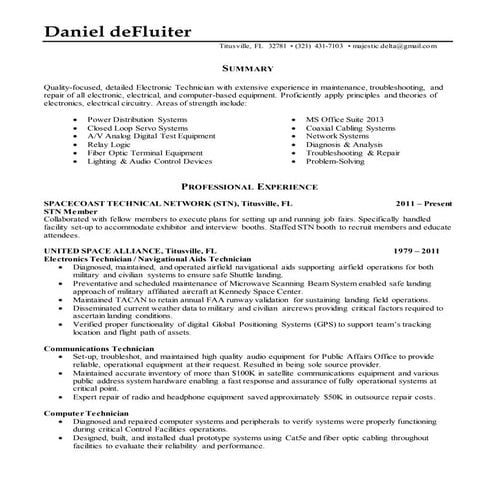 Work Experience Chart | PDF