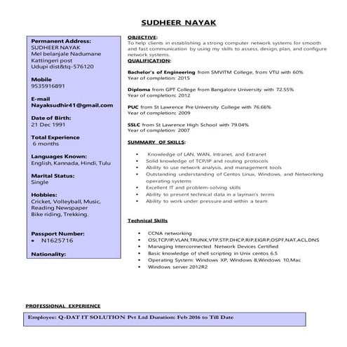 BMS ENGINEER CV | DOCX