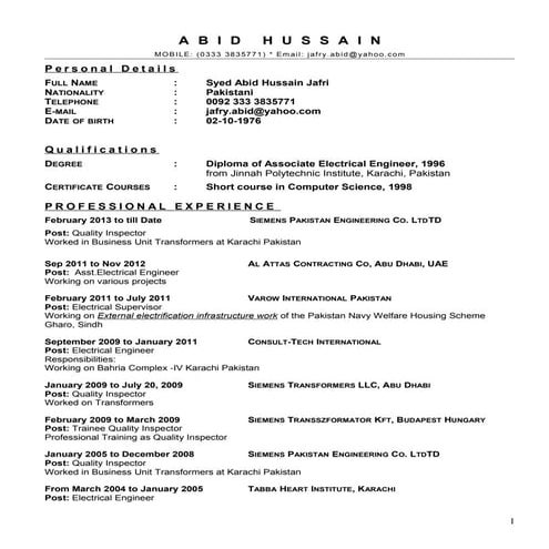 Abid cv | DOC
