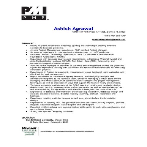 Ashish_Agrawal_Techincal Architect | DOCX | Databases | Computer Software and Applications