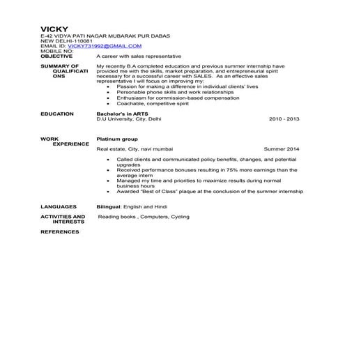 student-resume_table | DOC