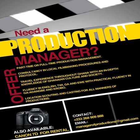 Need A Production Manager? | PDF