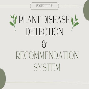 Plant Disease Prediction using CNN | PPTX