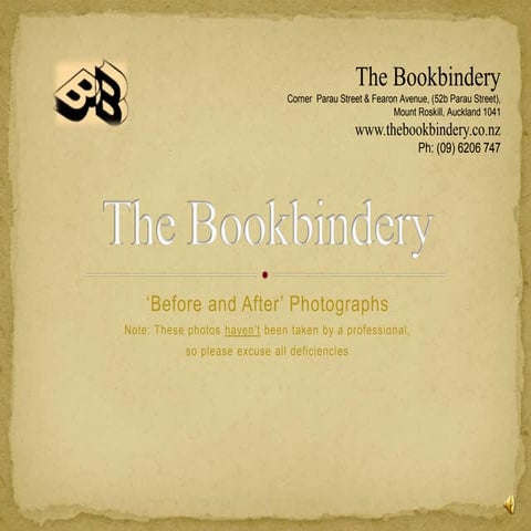 Book Repair Presentation | PPT