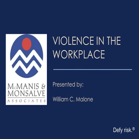 WORKPLACE VIOLENCE | PPT