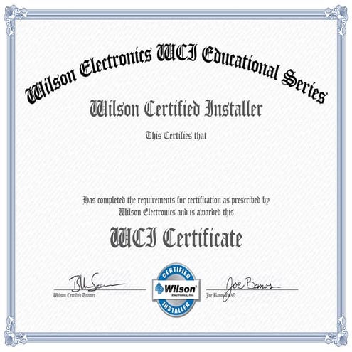 WCI Certificate | PPT