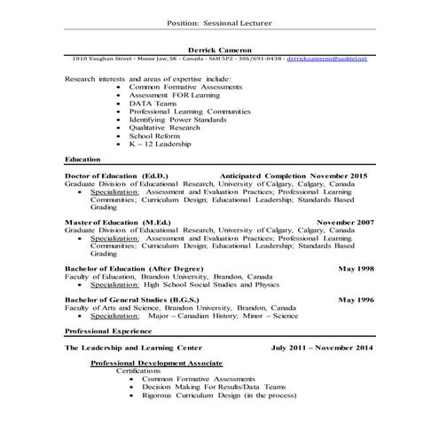 DerrickCameronVitae | DOCX