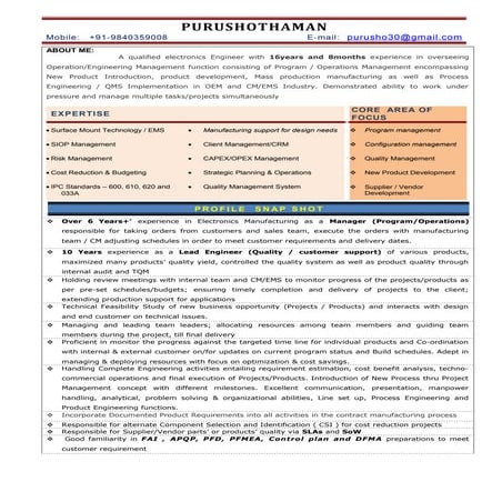 Purush_16Yrs and 8months Exp. | PDF