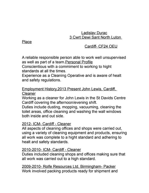 Tim Stewart cv | DOCX