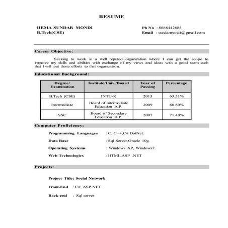 HEMA SUNDAR RESUME6 (2) | DOCX | Databases | Computer Software and Applications