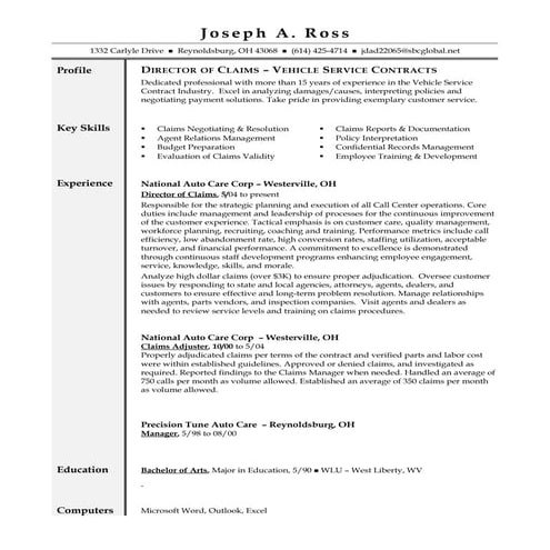 Joe Ross's Resume 3-16-16 | DOC