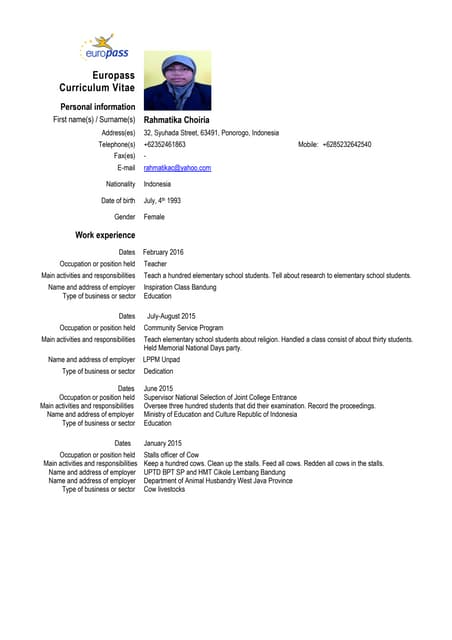 Sample CV | PDF | Programming Languages | Computing