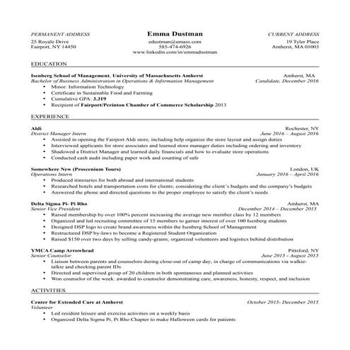 Resume | RTF