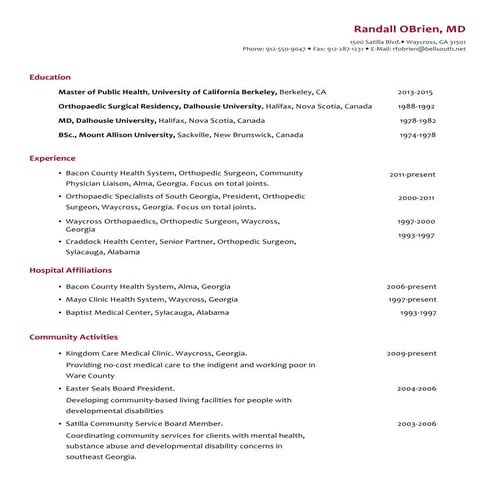 Alexander M Riordan, MD Orthopaedic Surgeon | PDF