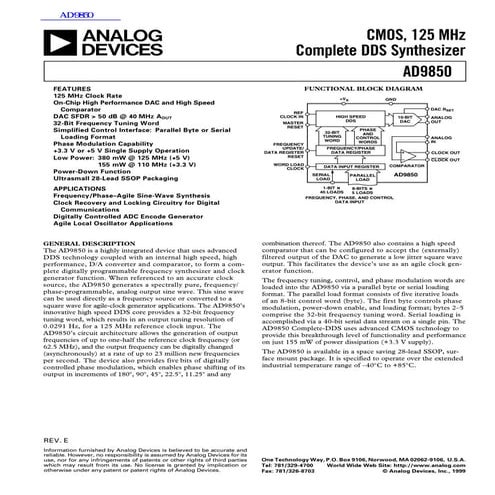 Ad9850 | PDF
