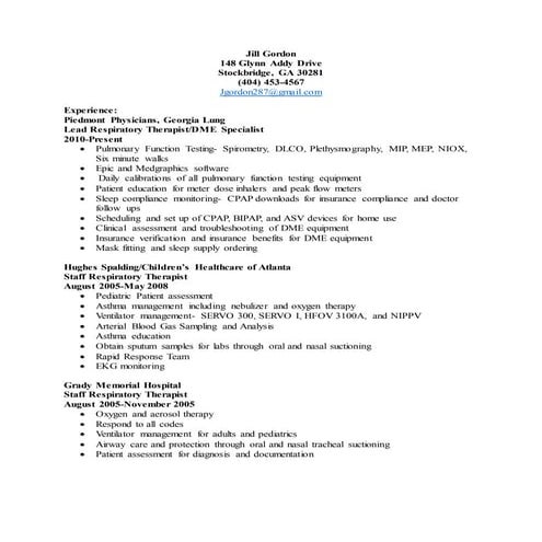Jill Gordon Resume | DOCX