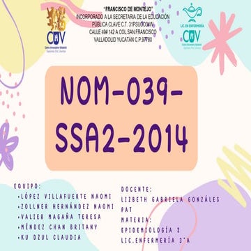 ADA-A1-NOM-039-SSA2-2014 Para la prevención y control de infecciones de ...