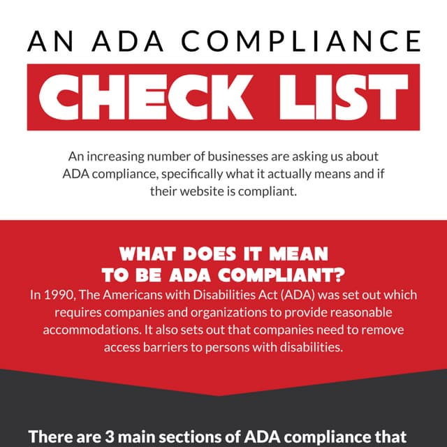 AN ADA COMPLIANCE CHECK LIST | PDF