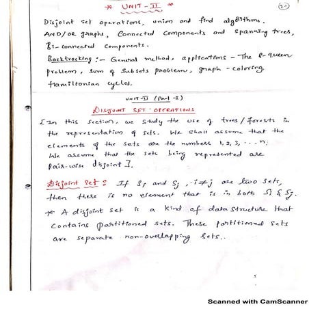 Disjoint sets operations, Back Tracking | PDF