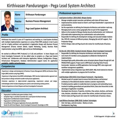 Kirthivasan PEGA-LSA | PPTX