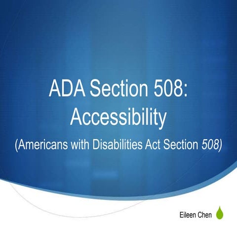 ADA Section 508 | PPTX