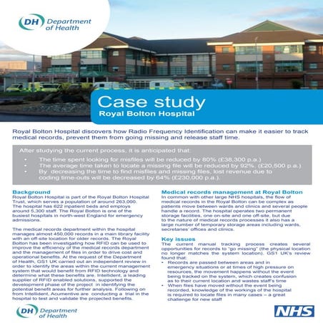 Royal Bolton Hospital case study | PDF