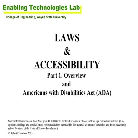 ADA Workplace Presentation: Dealing with the Americans With ...