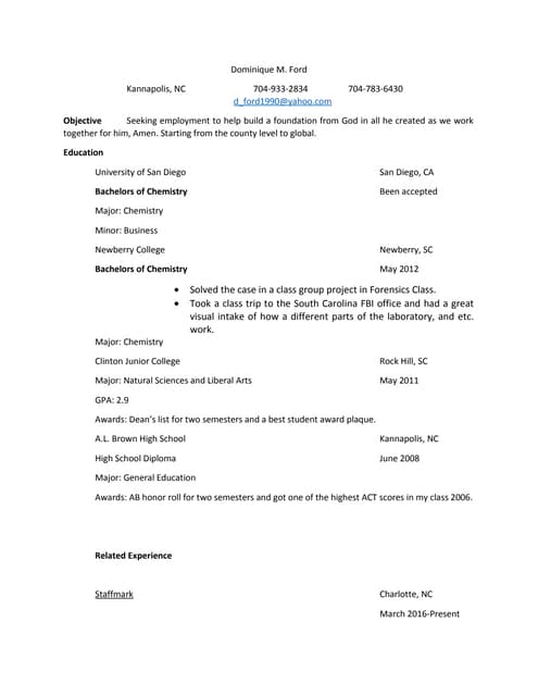 Octavia S_RevisedResume | PDF