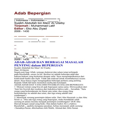 Adab bepergian | DOCX