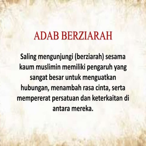 Adab berziarah | PPTX