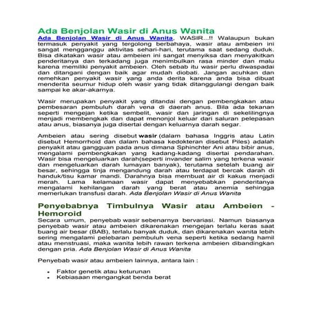 Fase stadium penyakit wasir (hemoroid) | PDF