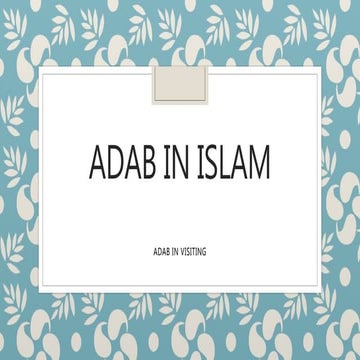 Adab in islam | PPT