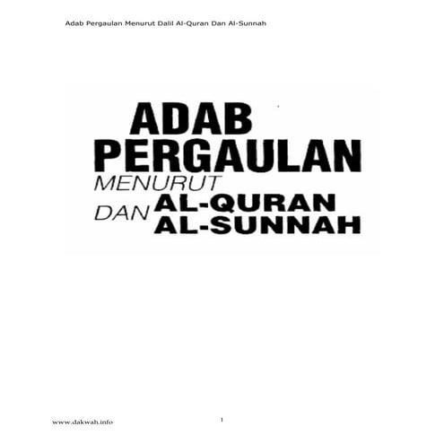 Adab pergaulan | PDF